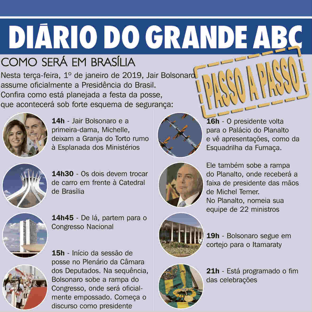 Veja como será a agenda da posse presidenciável de Jair Bolsonaro - 31 ...